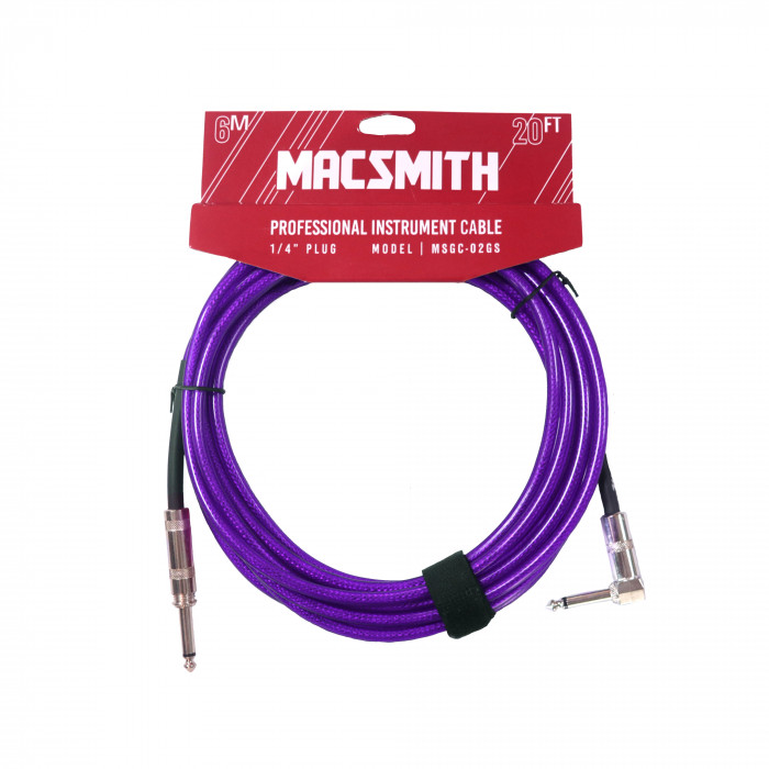Lyric | Mac Smith 20 Ft. Instrument Cable Angled - Purple